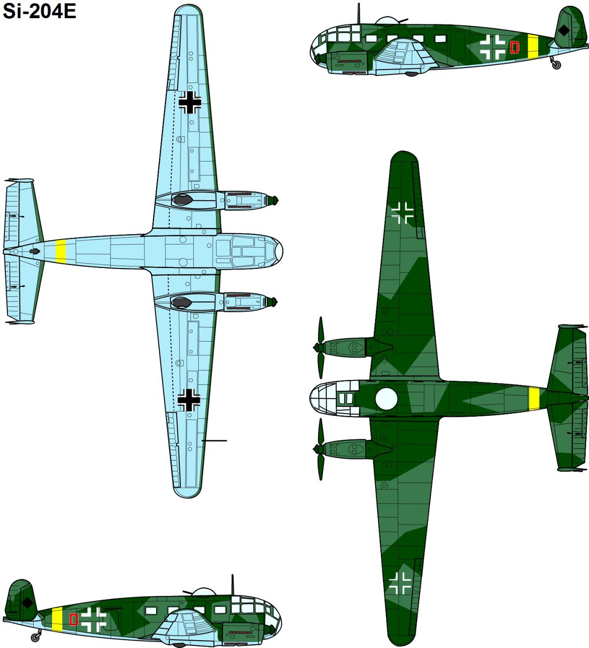 Siebel Si 204D, Si 204E